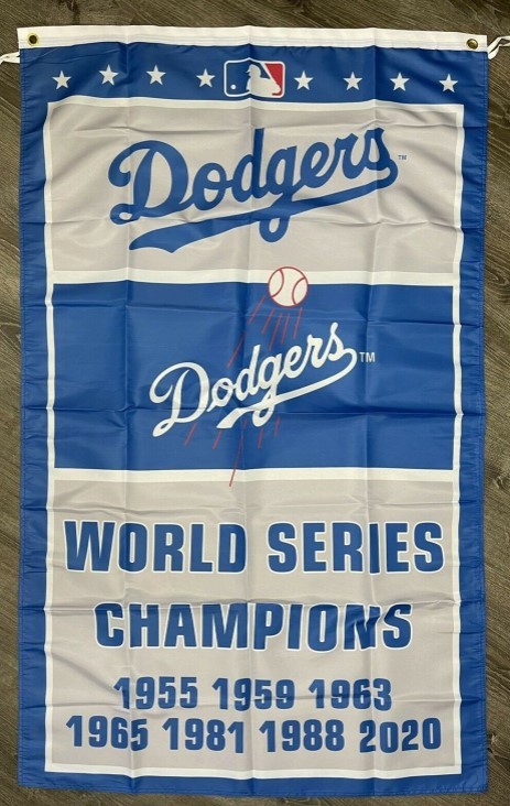 Los Angeles Dodgers World Series Championship Flag 3x5 ft Banner Man ...